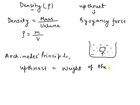 Solved What Is The Relation Between Density And Upthrust Of A Liquid