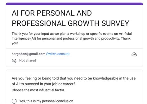 Steve Hargadon Quick Two Minute Survey On Ai For Personal And Professional Growth