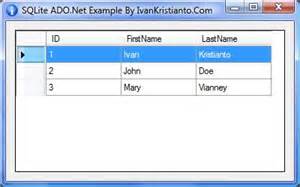 Howto Use Sqlite Ado Net With C