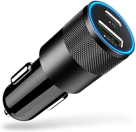 Autolader Usb C Usb A Auto Oplader Usb Usb C Autolader Poorten Auto Lader Bol
