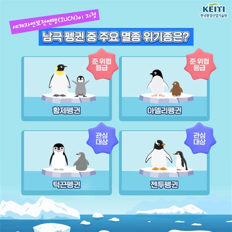 한국환경산업기술원 [4월 25일은 세계 펭귄의 날] 남극 펭귄을 보호해 주세요🐧 ㅤ 4월 25일은