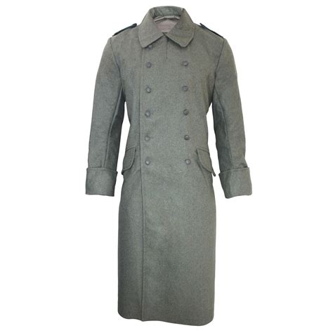 Ww2 German M40 Wool Greatcoat Repro Army Trench Coat Heer Jacket
