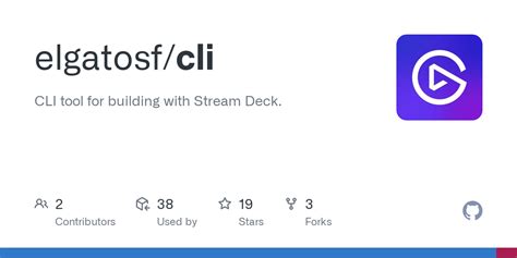 github elgatosf cli cli tool for building with stream deck