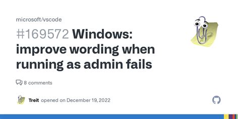 Windows Improve Wording When Running As Admin Fails Issue Microsoft Vscode GitHub
