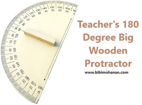 Teacher S 180 Degree Big Wooden Protractor Geometry Box Big Size My