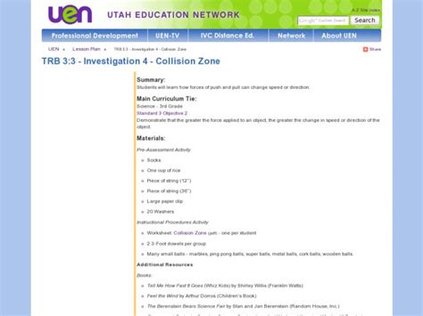 Investigation 4 Collision Zone Lesson Plan For 3rd Grade Lesson Planet