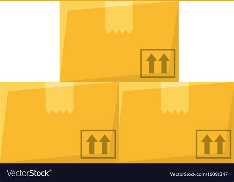 Delivery Box Cardboard Royalty Free Vector Image