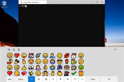 wrong characters when typing emoji from windows touch keyboard · issue