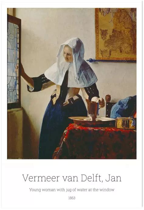 Jeune Femme à La Fenêtre Par Jan Vermeer Van Delft│ │hexoa