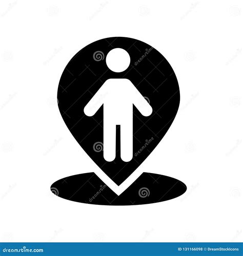 Human Location Icon Trendy Human Location Logo Concept On White Stock Vector Illustration Of