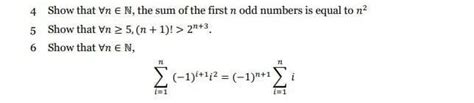 Solved Show That NN The Sum Of The First N Odd Numbers Chegg