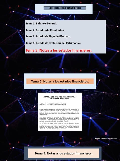 Notas A Los Estados Financieros 1 Pdf Estado Financiero Contabilidad