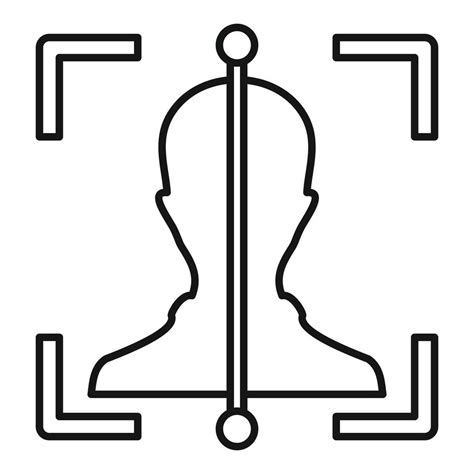 Line Face Scan Icon Outline Style 14479424 Vector Art At Vecteezy