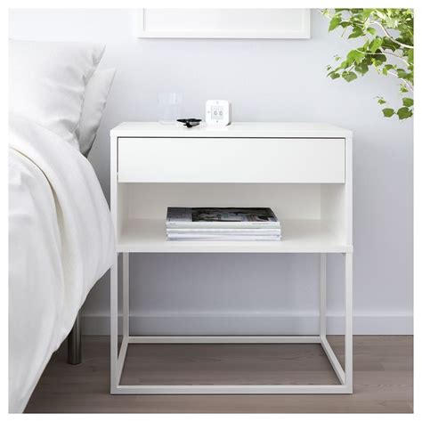 Mesa De Luz Tique Hierro Y Melamina