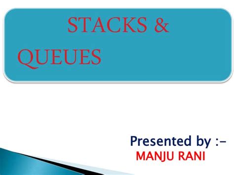 Queue Data Structure Ppt