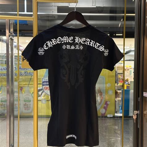เสื้อยืดผู้หญิง Chrome Hearts Usa Dagger Print Women T Shirt Madame N