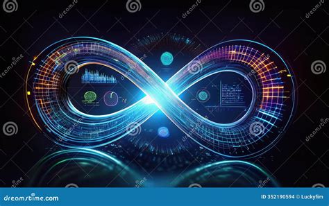 Glowing Infinity Loop Symbolizing Continuous Data Flow And