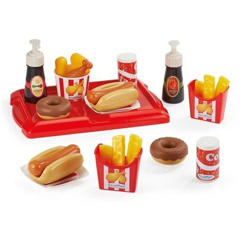 Set De Comiditas Para Juego Infantil Con Accesorios Realistas Y Bandeja