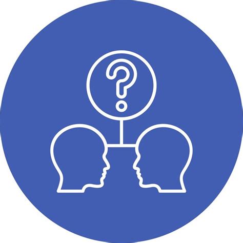 Premium Vector A Blue Circle With A Question Mark In The Middle