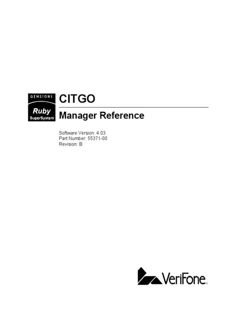 Verifone Ruby Supersystem Manual