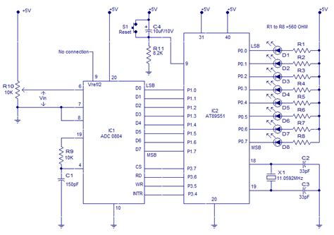 adc0808 circuit diagram