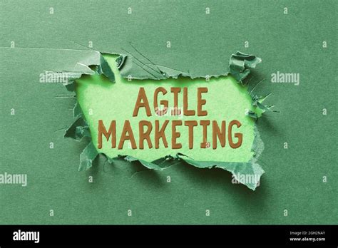 Hand Writing Sign Agile Marketing Conceptual Photo Focusing Team