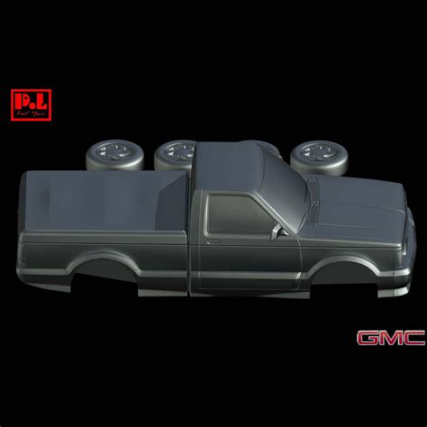 Gmc Syclone 1991 Car Model Kit — 3d Print Stl Obj Files For 3d