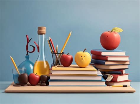 Premium Ai Image Front View Educational Objects Composition