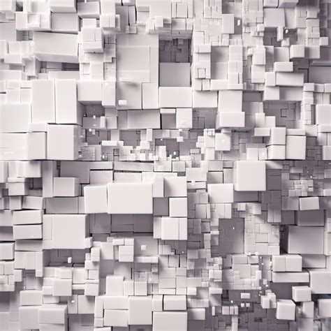 Geometric Symphony A Play Of Light And Shadow On 3d Cubes And