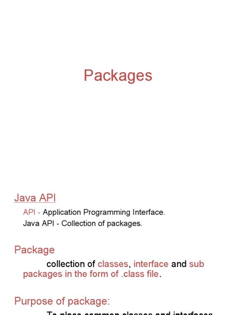15 Packages Pdf Class Computer Programming Java Programming
