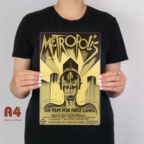 Metropolis Vintage Metal Movie Poster