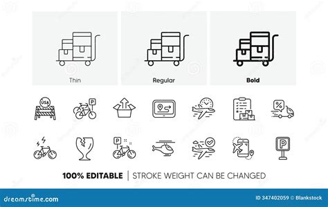 Fragile Package Icon Black Line Art Vector Logo