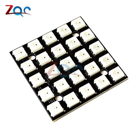 5x5 rgb lpd6803 led matrix arduino controlled steps 55 off
