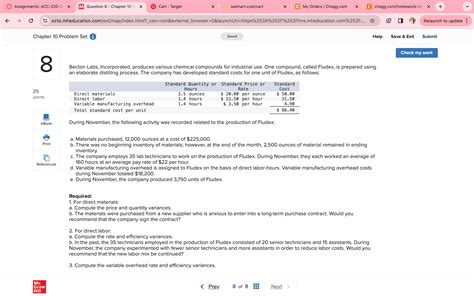 Solved A ﻿find The Materials Price Variance And The