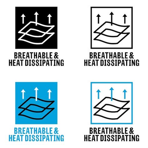 Premium Vector Breathable And Heat Dissipation Vector Information Sign