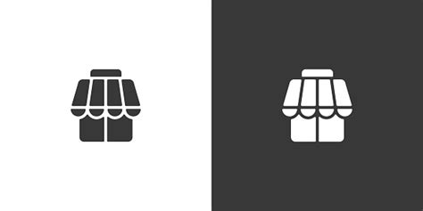 건물 을 쇼핑하십시오 간단한 상점 흑백 배경에 격리된 아이콘입니다 커머스 글리프 벡터 일러스트레이션 건축에 대한 스톡 벡터 아트 및 기타 이미지 Istock