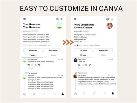 Canva Threads Template Canva Template New Threads App Free Version