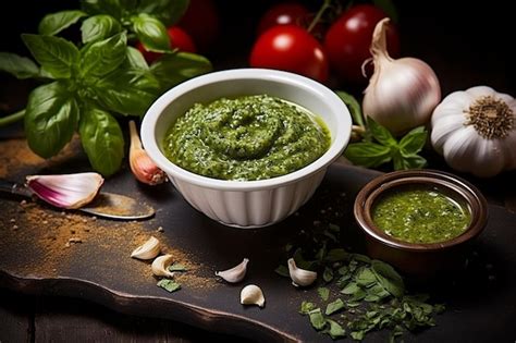 Premium Ai Image Pesto Sauce