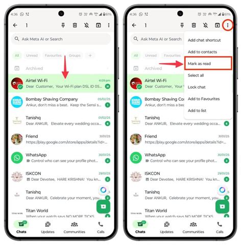 How To Mark One Or All WhatsApp Messages As Read Or Unread