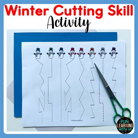 Winter Cutting Scissors Skill Practice Winter Fine Motor Activity
