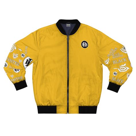 Yellow Br Monogram Bomber Jacket Black Rooster