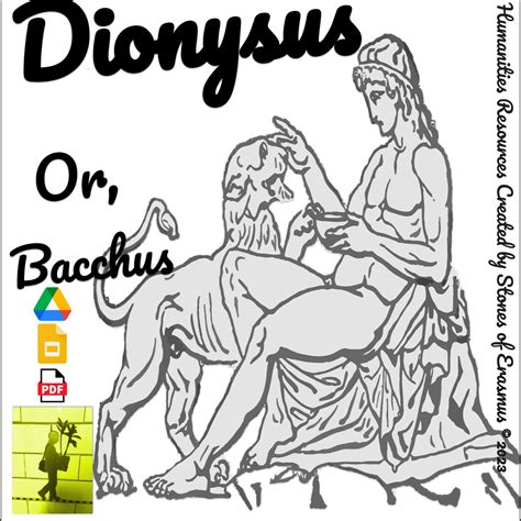 Dionysus Bacchus God Of Wine Greek And Roman Mythology Series Grades