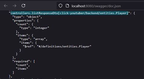 Go Swagger Cannot Resolve Exist Ref Stack Overflow
