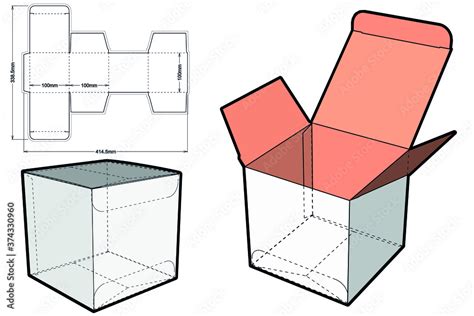 Simple Packaging Box Internal Measurement 10x10x10cm And Die Cut