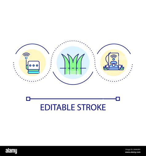Automating Lawn Mowing Loop Concept Icon Stock Vector Image And Art Alamy