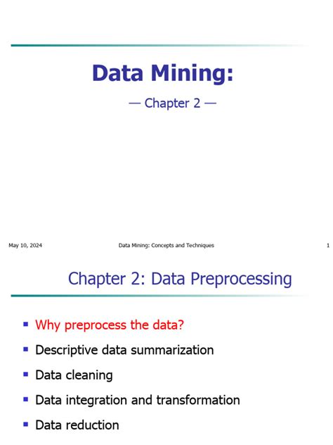 Data Mining Chapter 2 Pdf Principal Component Analysis Wavelet