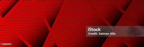 추상 진한 빨강 금속 탄소 중립 겹침 밝은 육각형 메쉬 디자인 현대 고급 미래 기술 배경 게임 기술 와이드 배너 벡터 일러스트 레이 션 0명에 대한 스톡 벡터 아트 및 기타