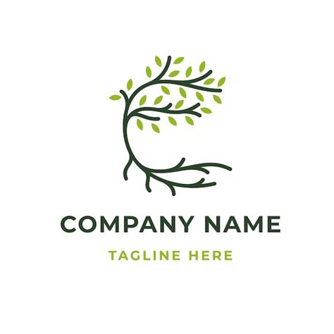 Premium Vector Line Art Tree And Roots Logo Design
