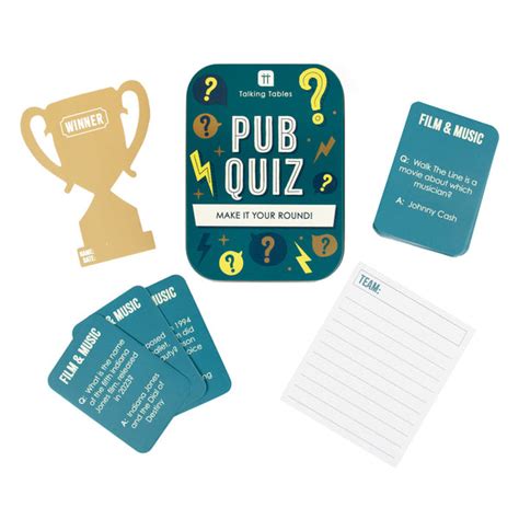 Fun In A Tin Pub Quiz Talking Tables Uk Trade