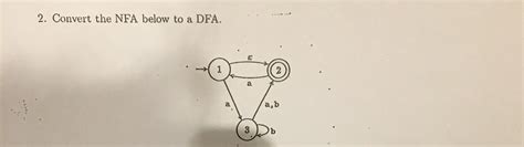 Solved Convert The Nfa Below To A Dfa